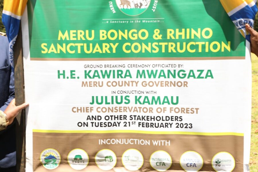 Ground Breaking of the Bongo and Rhino Sanctuary in Mt. Kenya - Lewa ...